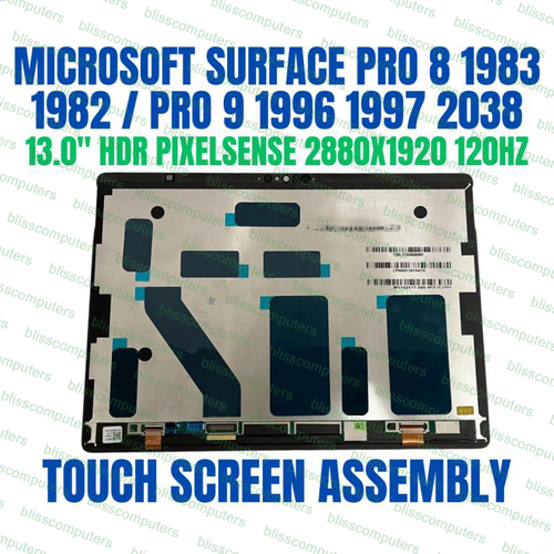 Microsoft Surface Pro 8 1982 13" Lcd Touch Screen Digitizer Replacement ...