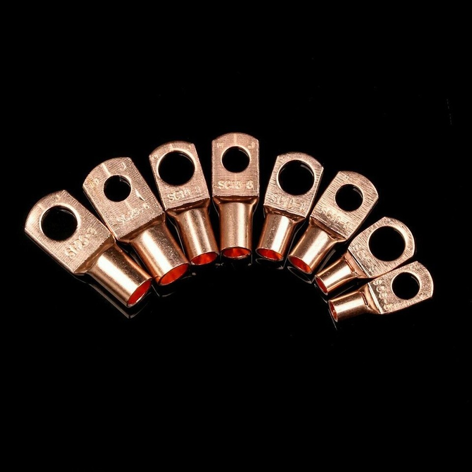 High Current Capacity Copper Tube Battery Welding Cable Lug Ring ...