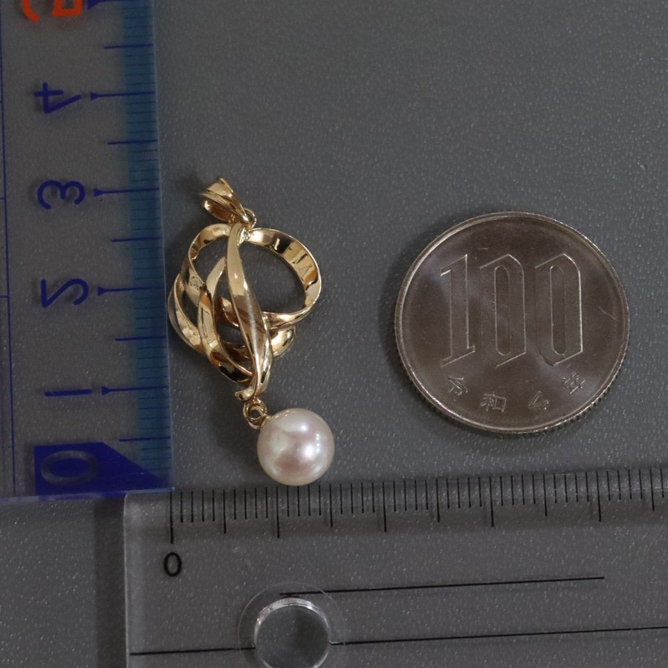 Tasaki K14 Pearl Pendant Top 2.8g Yellow Gold Tasaki Pearl | eBay
