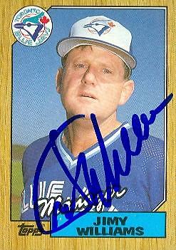 Jimy Williams autographed Baseball Card (Toronto Blue Jays) 1987 Topps ...