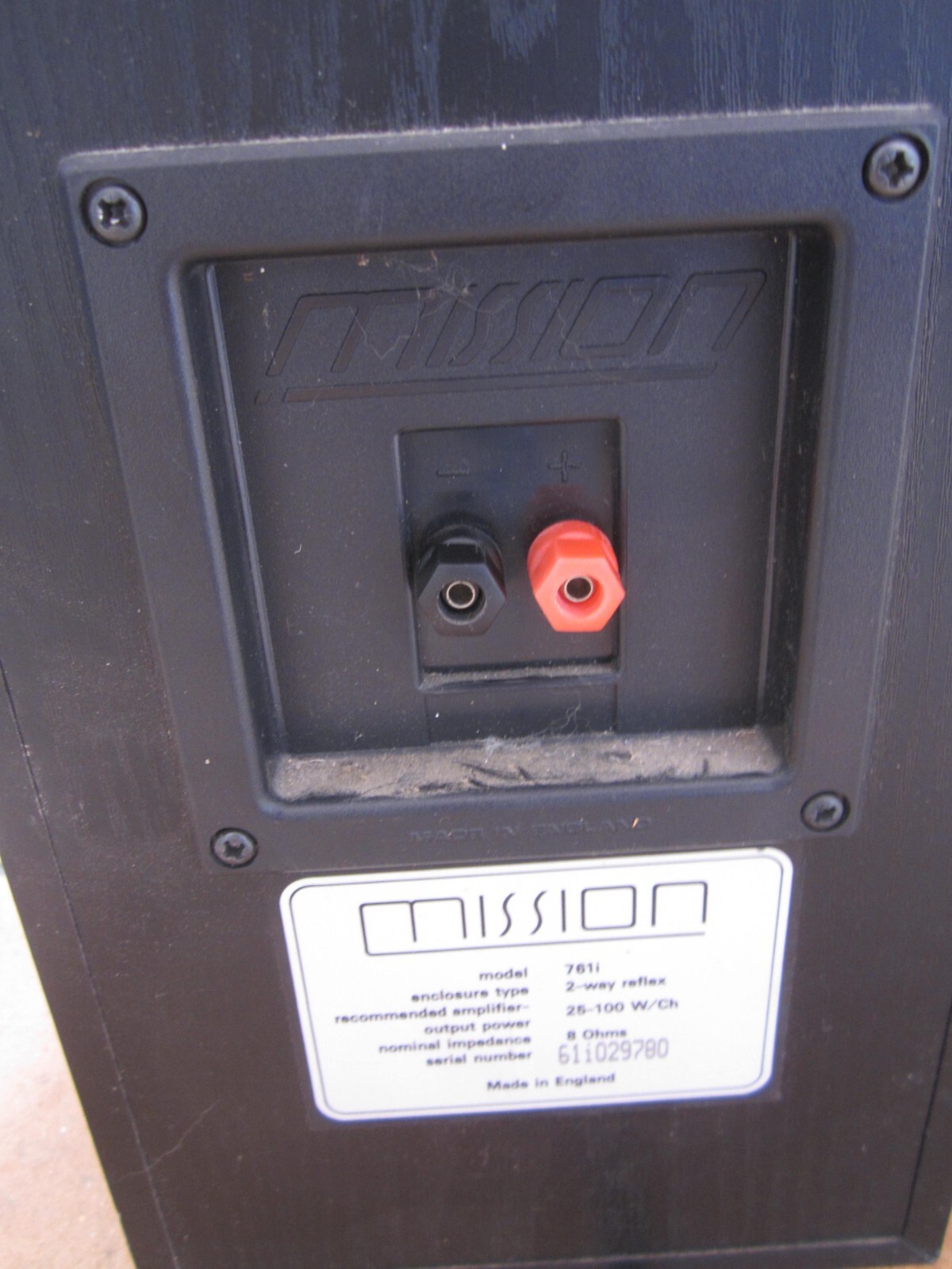 VNTG PAIR MISSION 761i Black Bookshelf Home Theater Speakers - BOTH ...