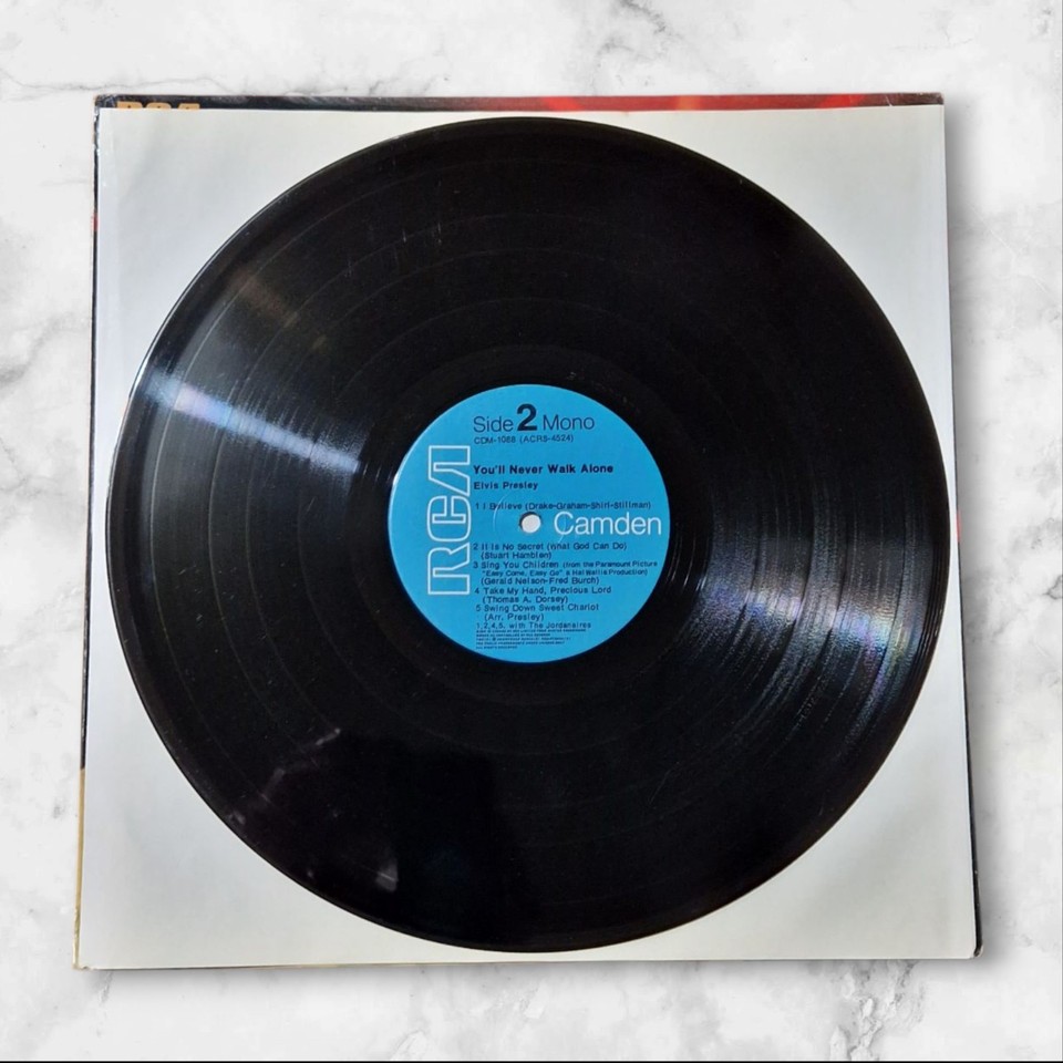 Elvis Presley You'll Never Walk Alone 12" Vinyl 1971 Mono RCA Camden ...
