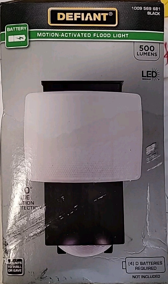 Defiant Outdoor Motion Detector Remote Black Motion Sensor Why Don't