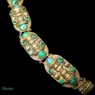 VTG Antique Art Deco Egyptian Revival Neiger Green Turquoise Czech ...