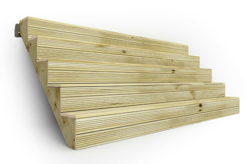 The Complete Stair Stringer Kit 2-12 Steps Treated Garden Decking Steps ...