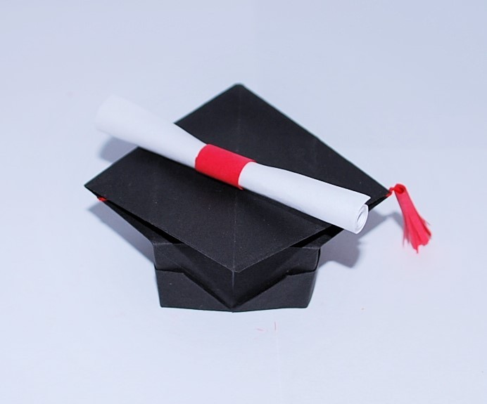 Money Origami Graduation Cap Diploma Real US Dollar $1 bills Novelty ...