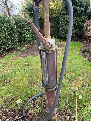 Vintage 1920s Fuel Hand Pump Brass sleeve in need of complete ...