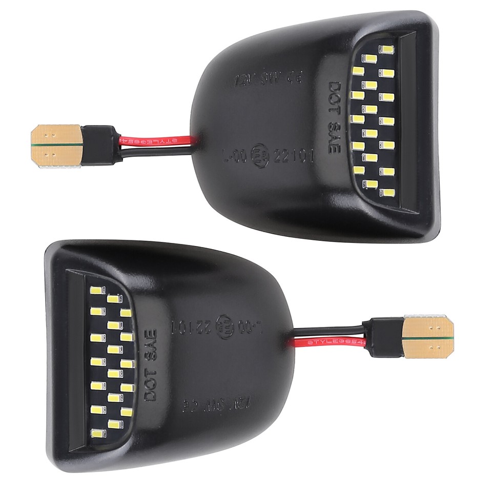 2x LED License Plate Light Assembly For Chevy Silverado GMC Sierra 1500 ...