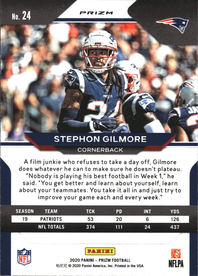 2020 Panini Prizm #24 Stephon Gilmore Prizm Red Ice | eBay