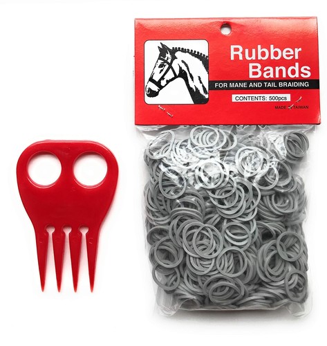 Horse Mane Braiding and Banding Bundle - ManeTail Rubber Bands, Braid ...
