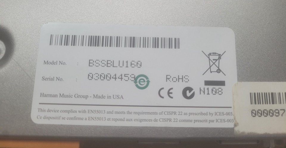 SOUNDWEB London BLU-160 Network Signal Processor BSSBLU160 w/ Power ...