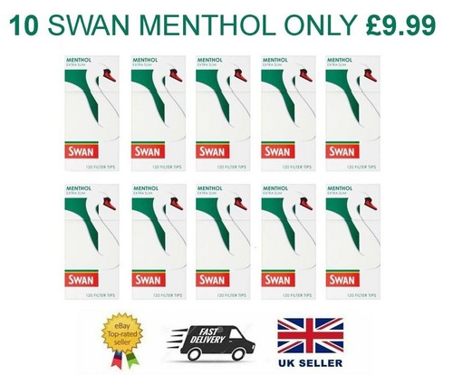 SWAN MENTHOL EXTRA SLIM FILTER TIPS 1200 PRE CUT ROLLING TIPS FILTERS ...
