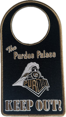 NCAA Purdue Boilermakers KEEP OUT Door Sign Hanger Dorm Hotel Bed Room ...