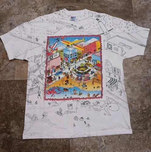 Rare 1995 Vintage Microsoft Coder Conference All Over Print T-Shirt ...