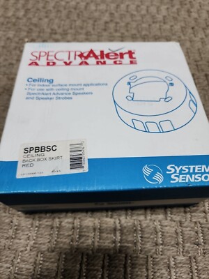 System Sensor SpectrAlert Advance SPBBSC Back Box Skirt Red Ceiling ...