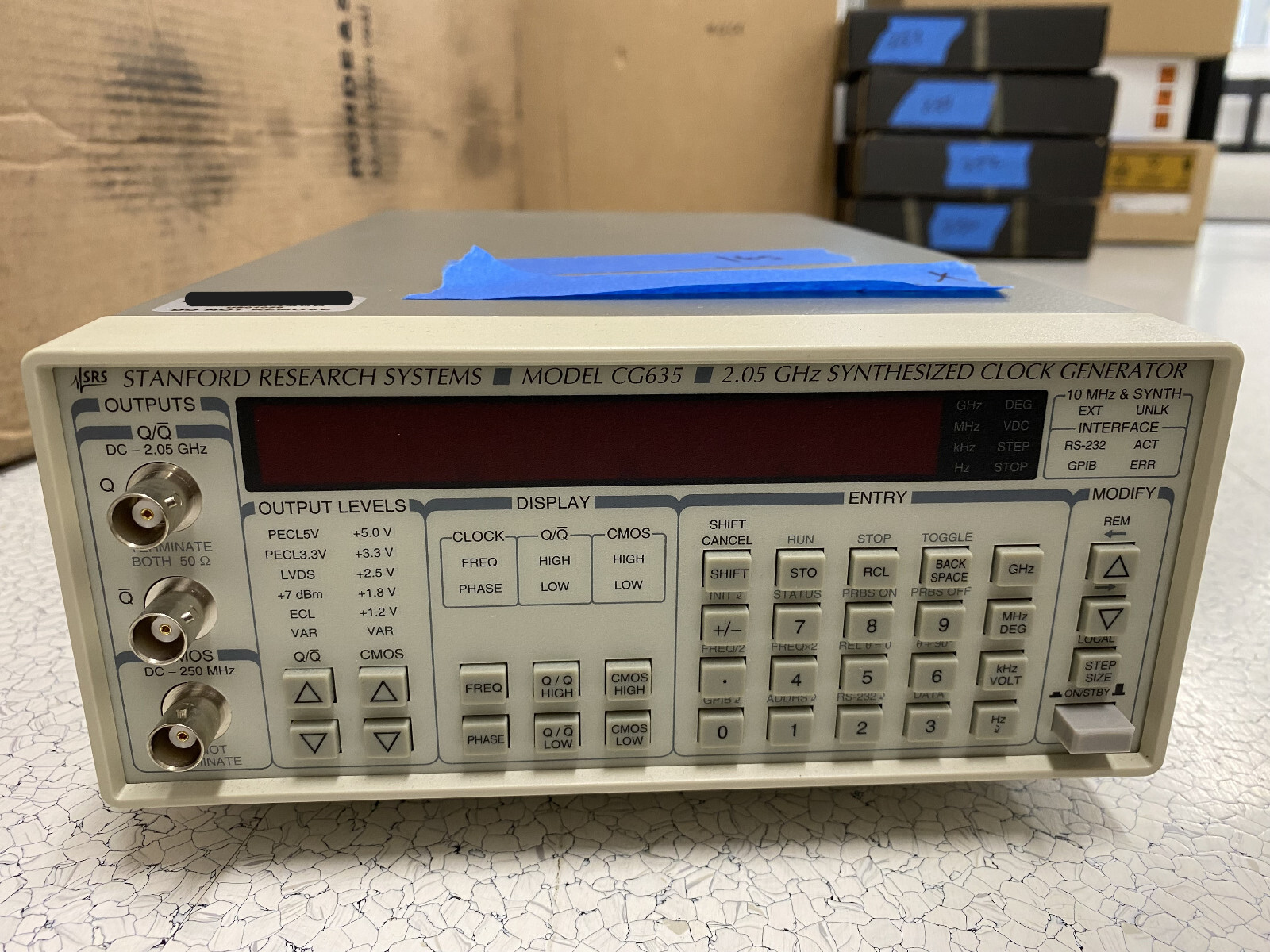 Stanford Research Systems CG635 Synthesized Clock Generator 2.05 GHz ...