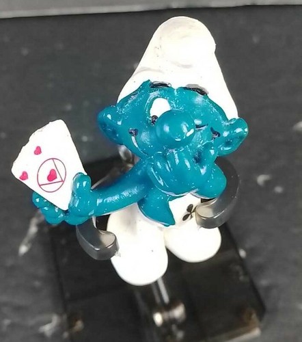 1978 SMURFS CARD PLAYER SMURF 20056 VINTAGE FIGURE PVC TOY CASINO POKER ...