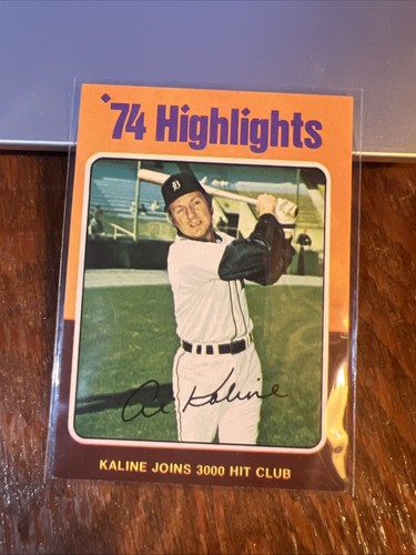 Al Kaline 1975 Topps '74 Highlights Baseball Card #4 HOF Detroit Tigers ...