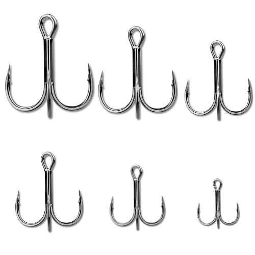 Treble Hooks Extra Strong for Pike & Zander – Sizes 2, 4, 6, 8, 10 - UK ...