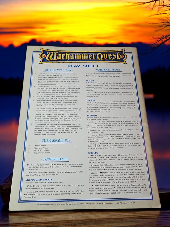 🔥Vintge Warhammer Quest Adventure Book Games Workshop 1995 | eBay