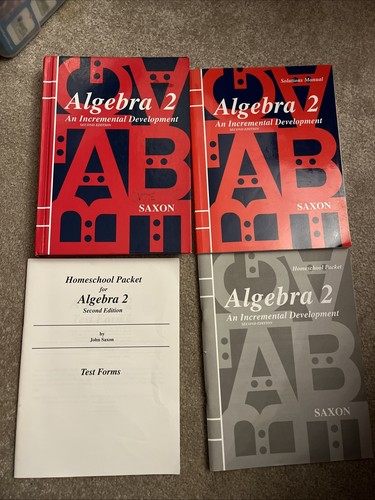 Saxon Algebra 2 Math Set: Textbook Solutions Tests, DVD & Homeschool ...