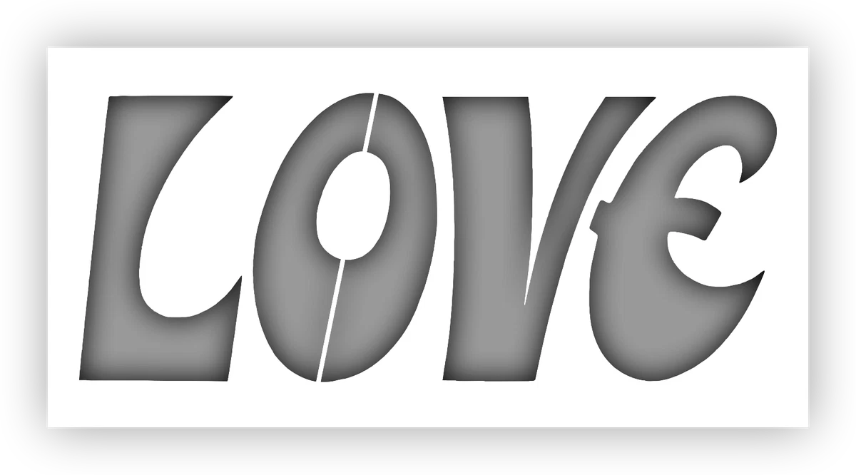 Love Stencil Template