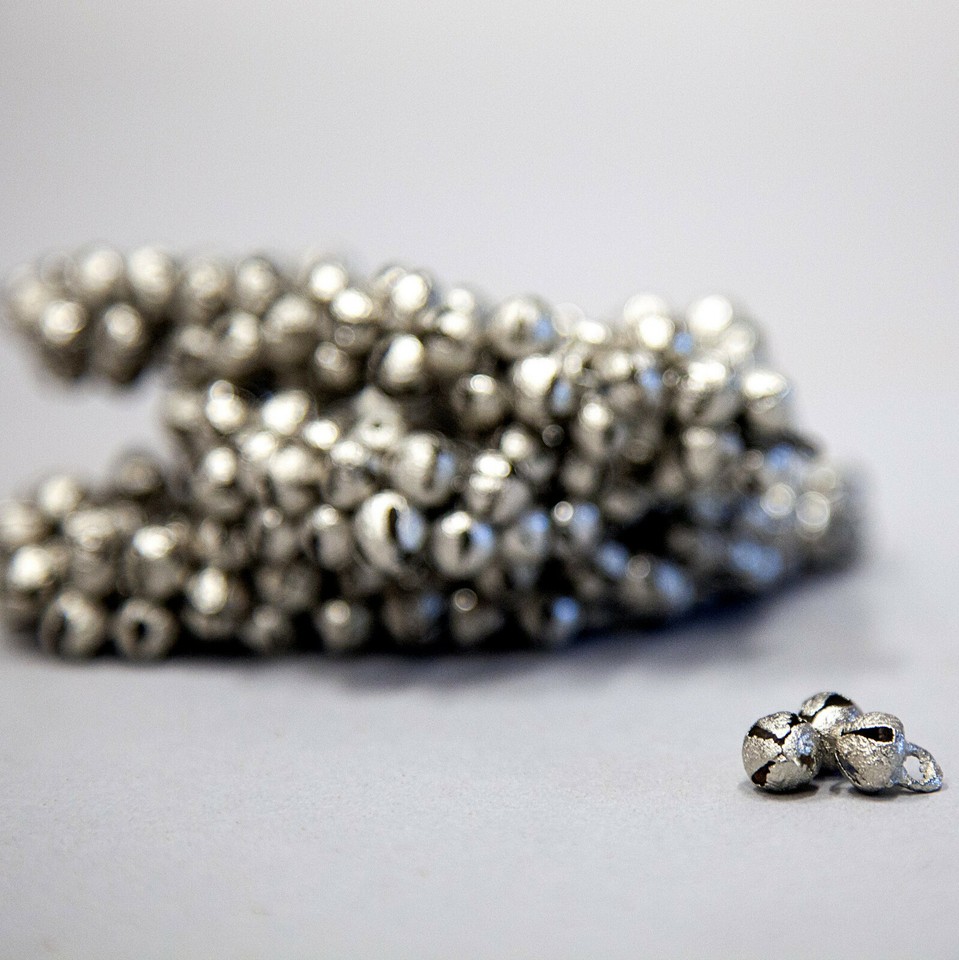 One Hundred 100 0.5 Inches High Cross Cut Embossed Chrome Plated Brass ...