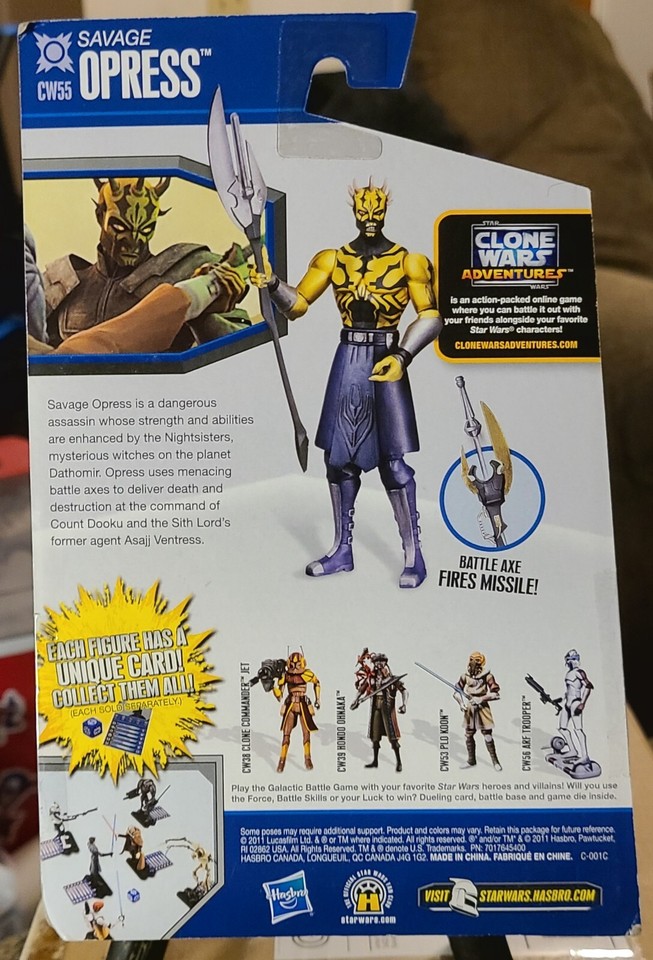 Star Wars The Clone Wars Savage Opress Action Figure CW55 Sealed ...