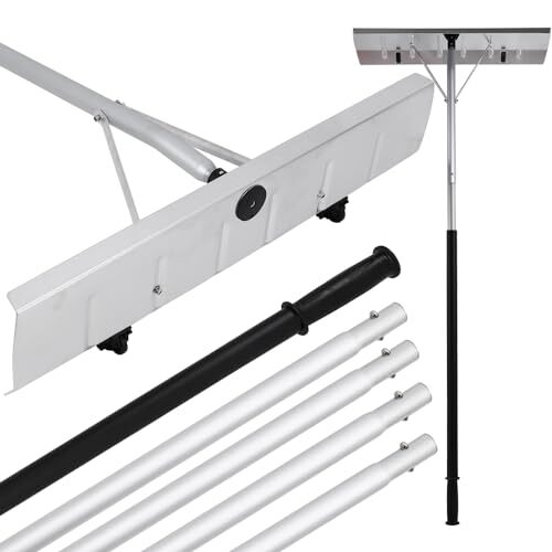 Premium Roof Rakes for Snow Removal - Thickened 5.2ft - 20ft Roof Rake ...