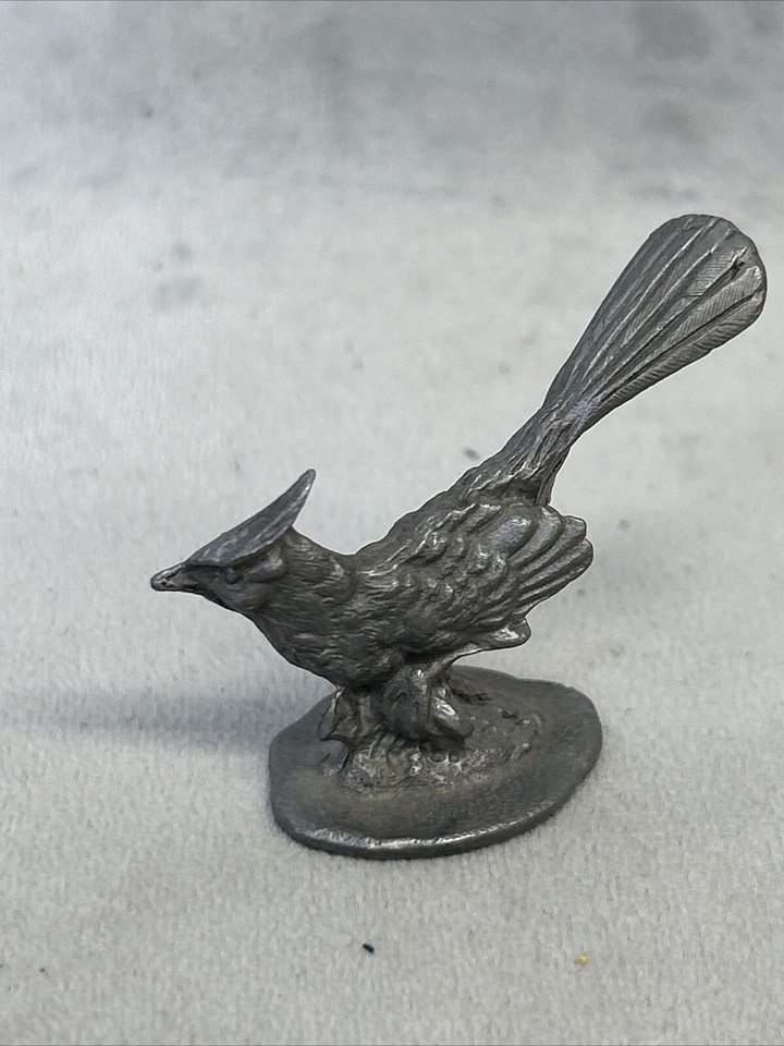 Vintage Morrey Pewter Cardinal Bird Miniature Figurine #498 Small ...