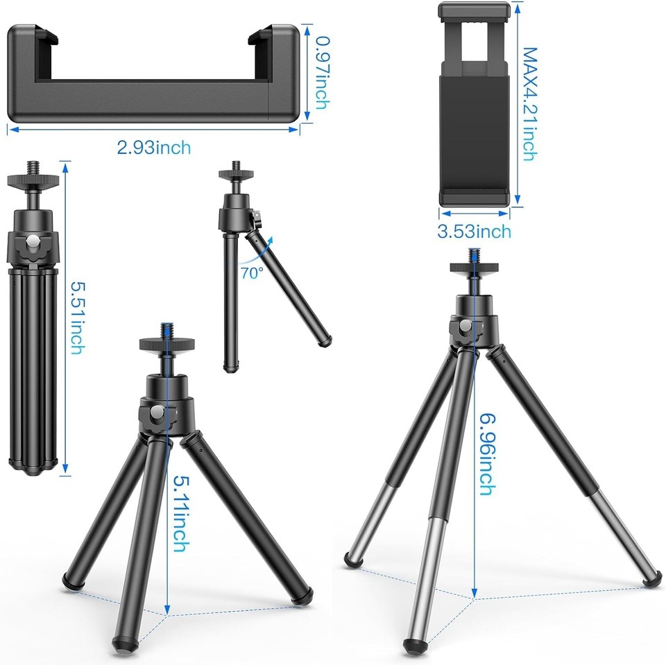 🔥 Lightweight Mini Webcam Tripod for Smartphone CellPhone Holder Table ...
