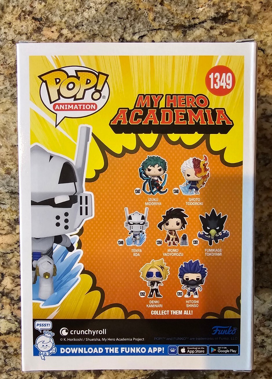 Funko Pop! TENYA IIDA #1349 GITD MY HERO ACADEMIA BRAD'S TOYS EXCLUSIVE ...