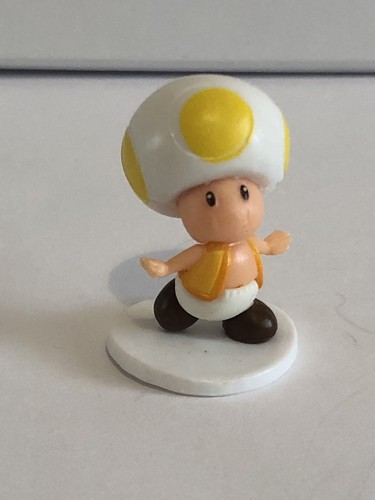 RARE Nintendo Super Mario Bros - Yellow Toad Mini Figure 1" | eBay UK