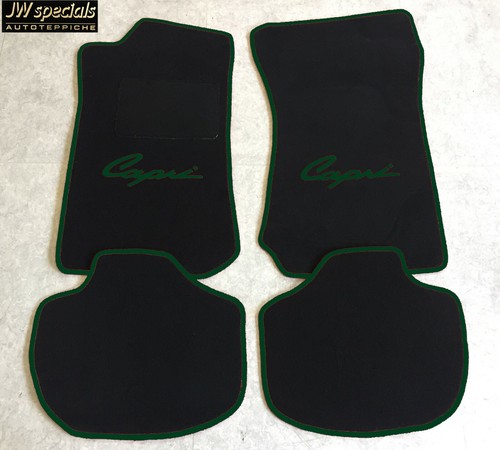 Tapis de Voiture Sol Carpets pour Ford Capri 1 Noir Vert 4teilig ...