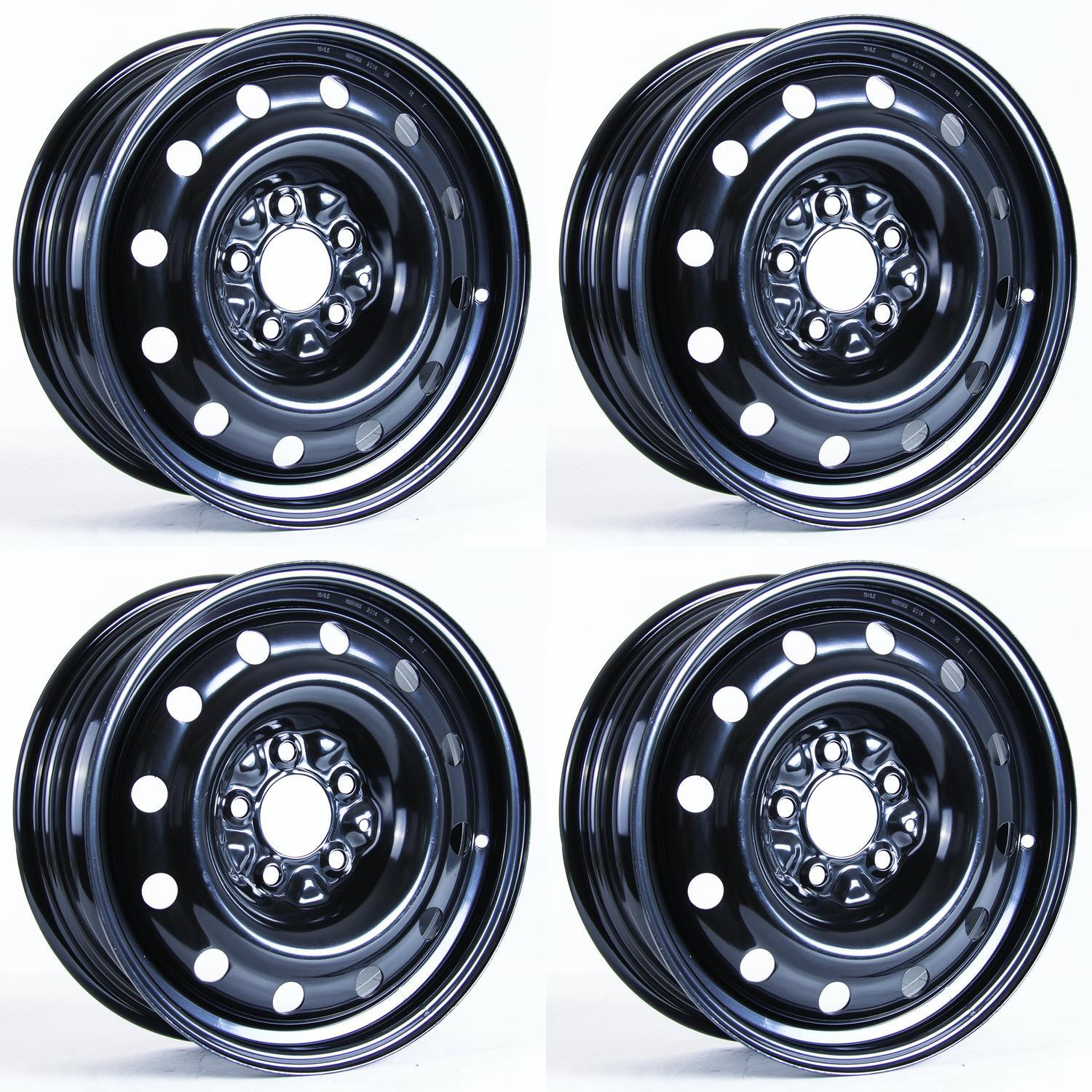 Set of 4 Black 16in Steel Wheel Rims for Mazda MX-5 Miata, RTX X99128N ...