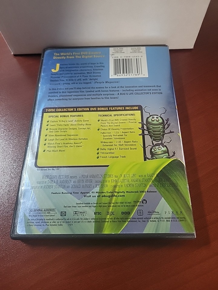 A Bugs Life DVD Disney Pixar Two Disc Collector Edition 2003 Animation ...