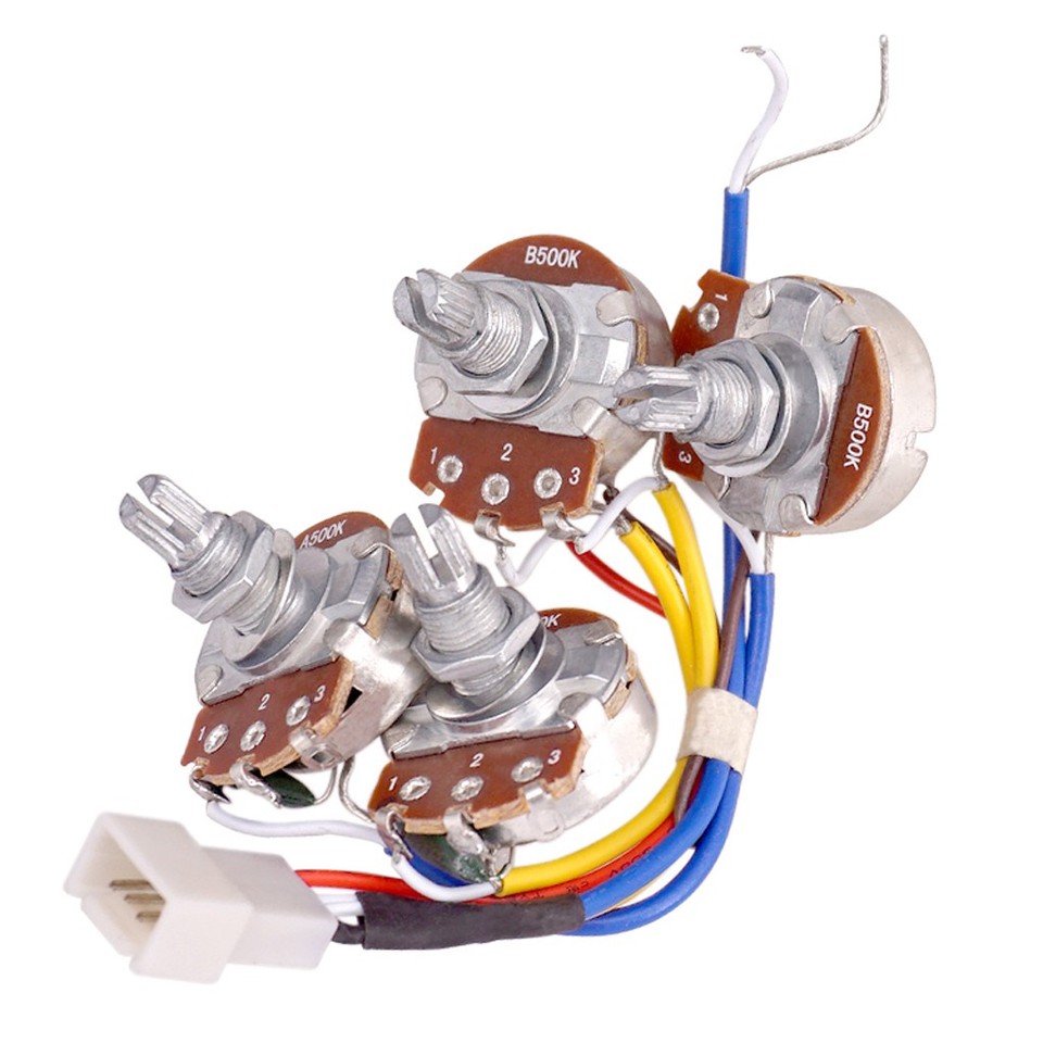 2x A500K Pots 2x K Potentiometer Circuit Wiring w/ Switch | eBay UK