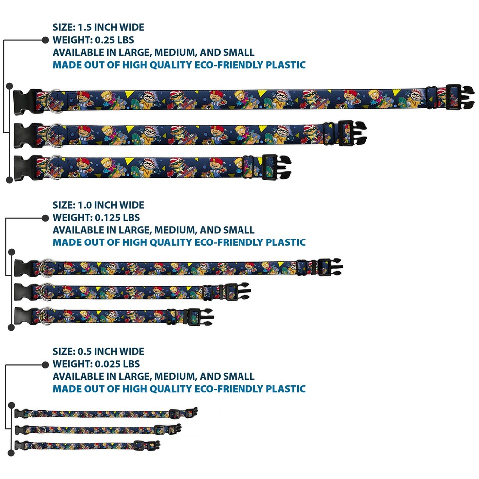 Plastic Clip Collar Rocket Power 4-Character Action Poses/Shapes Cool ...