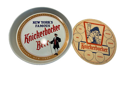 NOS VTG NEW YORKS FAMOUS KNICKERBOCKER BEER TRAY NOS NEW WITH THICK ...