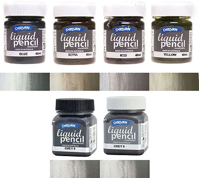Derwan Liquid Pencil Set of 6 x 40ml Pots. | eBay