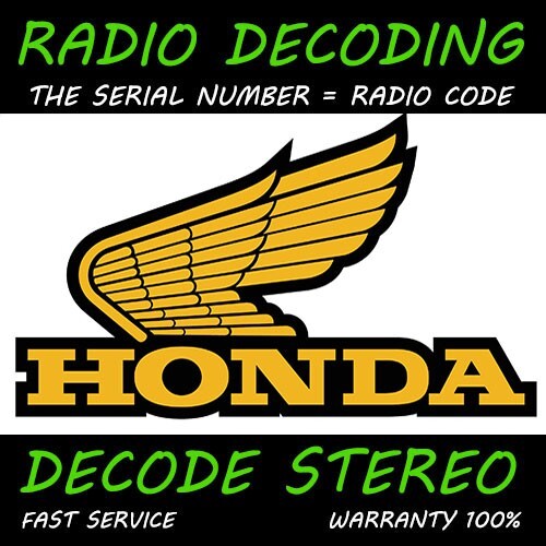 HONDA RADIO CODES UNLOCK ACCORD CITY CIVIC CR-V C STEREO PINCODE ...
