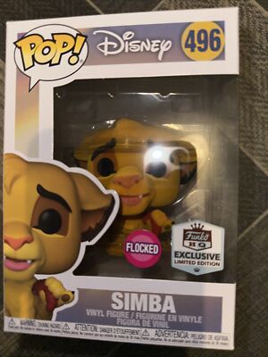 Funko Pop Simba #496-Disney Lion King-Funko HQ Flocked Exclusive | eBay UK