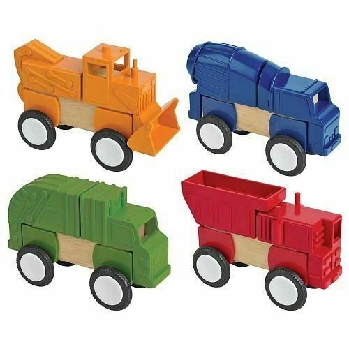 Guidecraft G7605 Block Mates Construction Vehicles for sale online | eBay