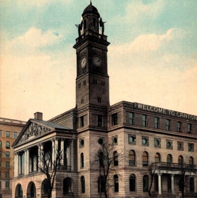 Court House Canton Ohio CRYPTIC NOTE! Post-1907 Vintage Postcard 6383 ...