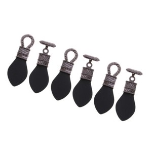 3 Pairs Leather Horn Toggle Buttons Metal Hook Duffle Coat Sewing ...