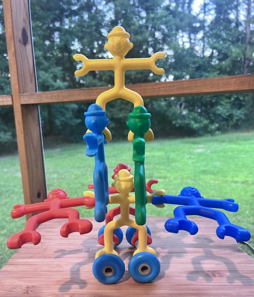 Lakeshore Learning Clown People Blocks Snap Together Wheels Circles Imagination | eBay