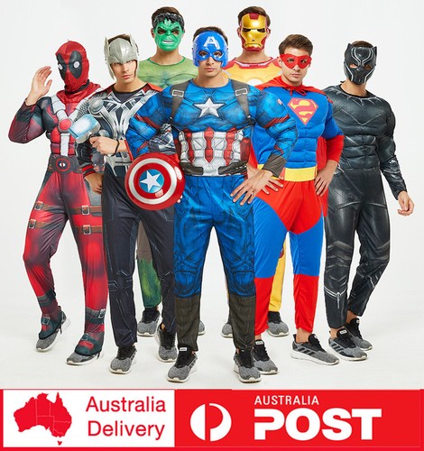 Adult Jumpsuit w/Mask Marvel Super Hero Halloween Cosplay Costumes ...