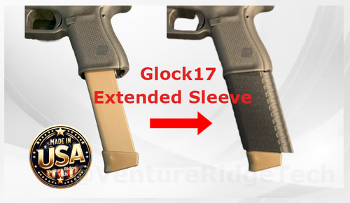 Glock 17 - 31 / 33rnd magazine sleeve grip spacer adapter for 33 round ...