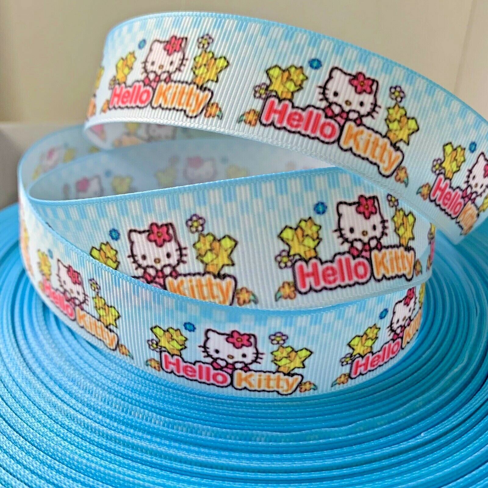 YARD HELLO KITTY CAT KITTEN GIRL GROSGRAIN RIBBON CHARACTER CRAFT CAKE ...