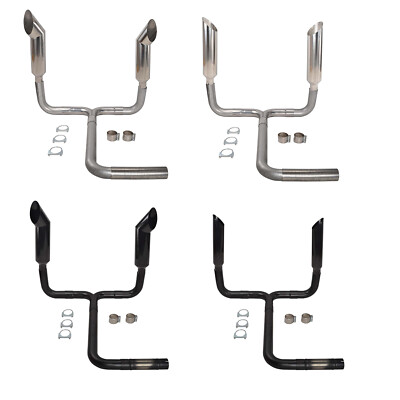 4''/5''Dual Smoker Diesel Exhaust Stack T Pipe+2X 4"/5''In 7''/ 8"Out ...